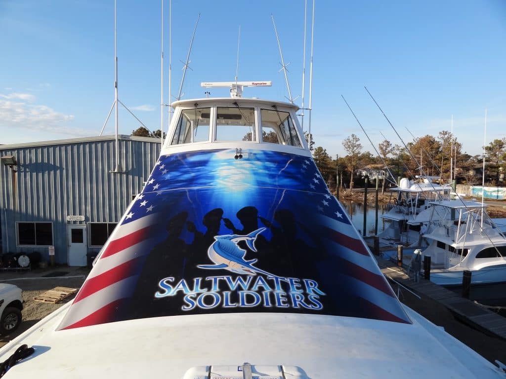 60' Ocean Sport Boat Wrap - Capital Wraps