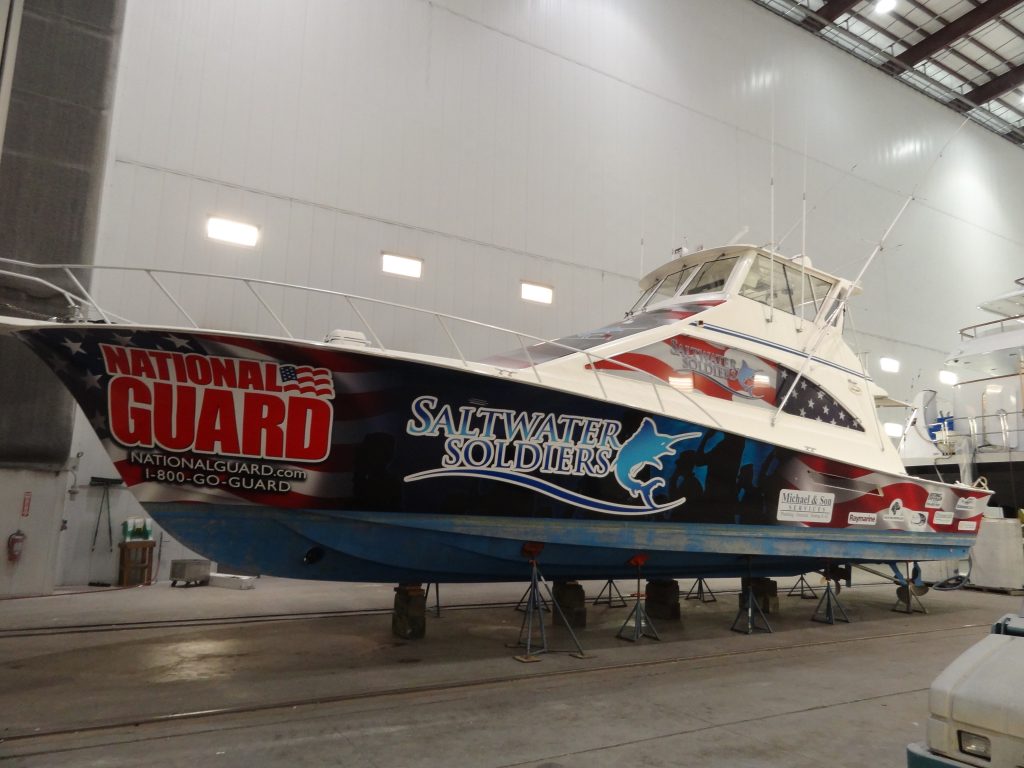 60' Ocean Sport Boat Wrap - Capital Wraps