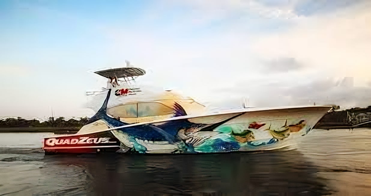 Cummins Marine 60 Hatteras Convertible Boat Wrap - Capital Wraps