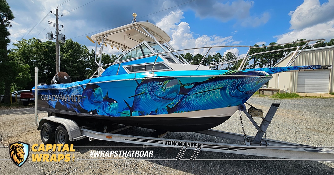 Case Study: Grady White Transformed with High-Res Wood Grain Custom ...